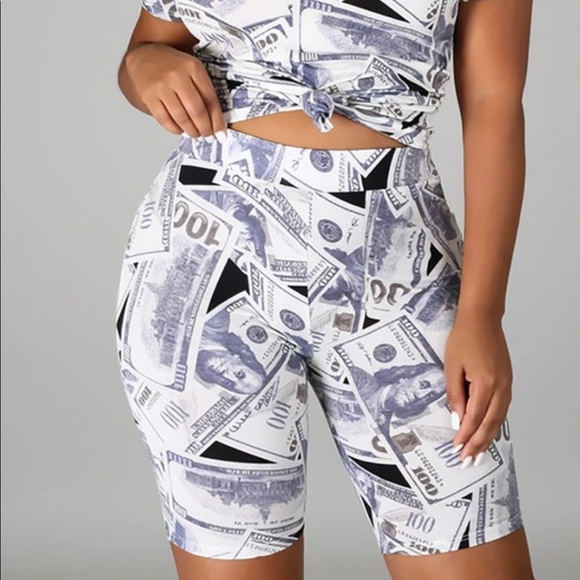 Shorts | 3 Piece Money Print Dollar Print Short Set | Poshmark